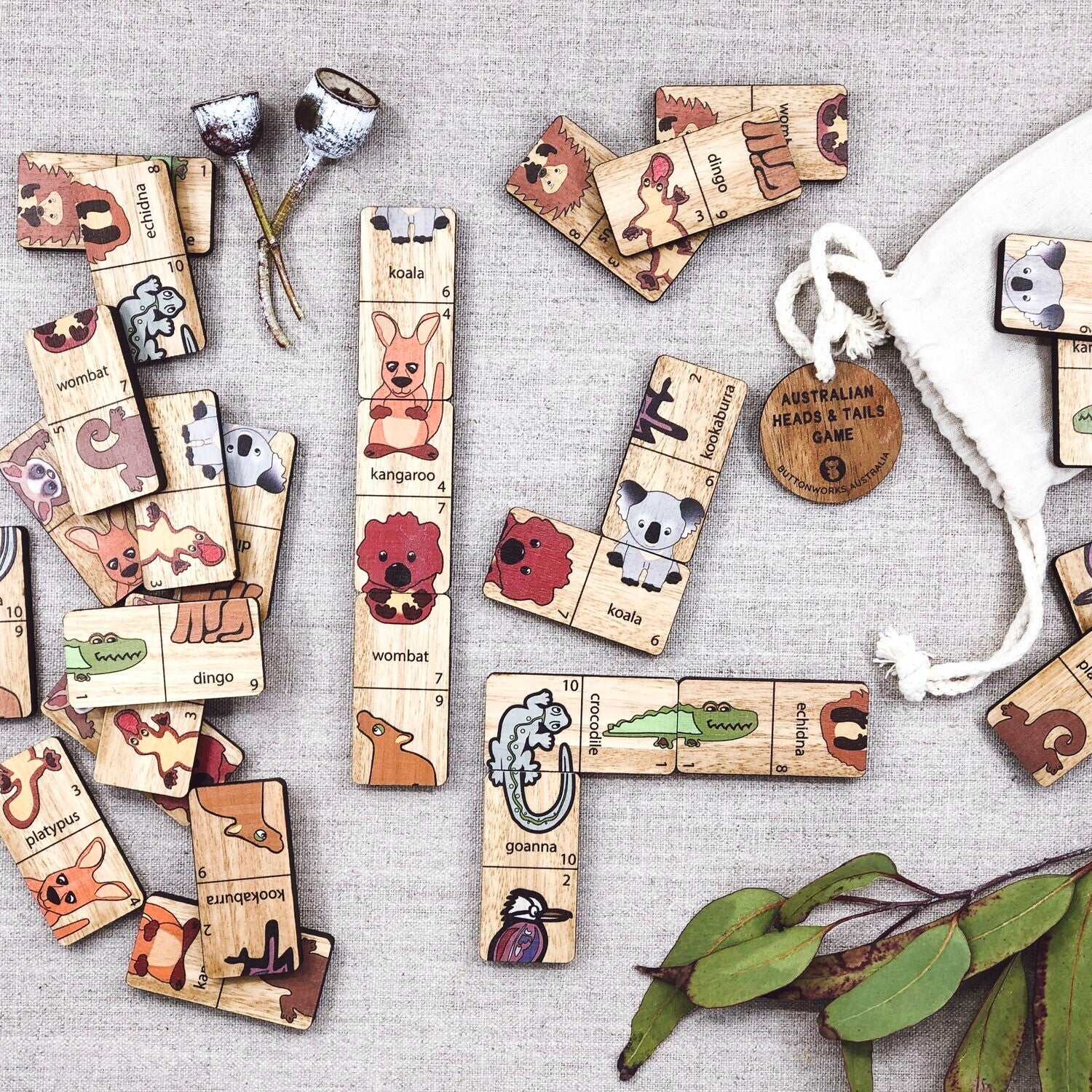 Buttonworks Timber Australian Heads & Tails Game | Ideas by the Bay